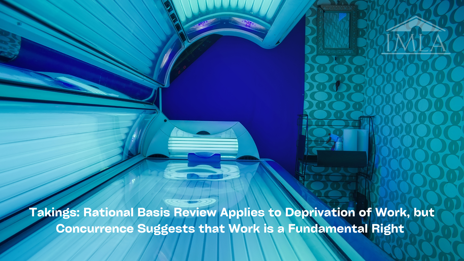 Takings: Rational Basis Review Applies to Deprivation of Work, but ...